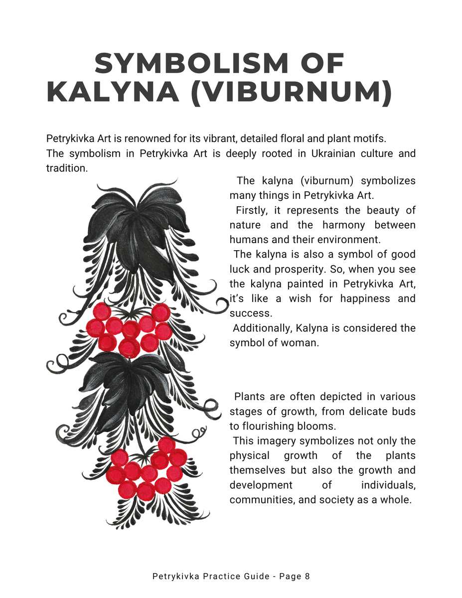 Petrykivka Art Practice Guide "Kalyna" – Kateryna Kryvolap