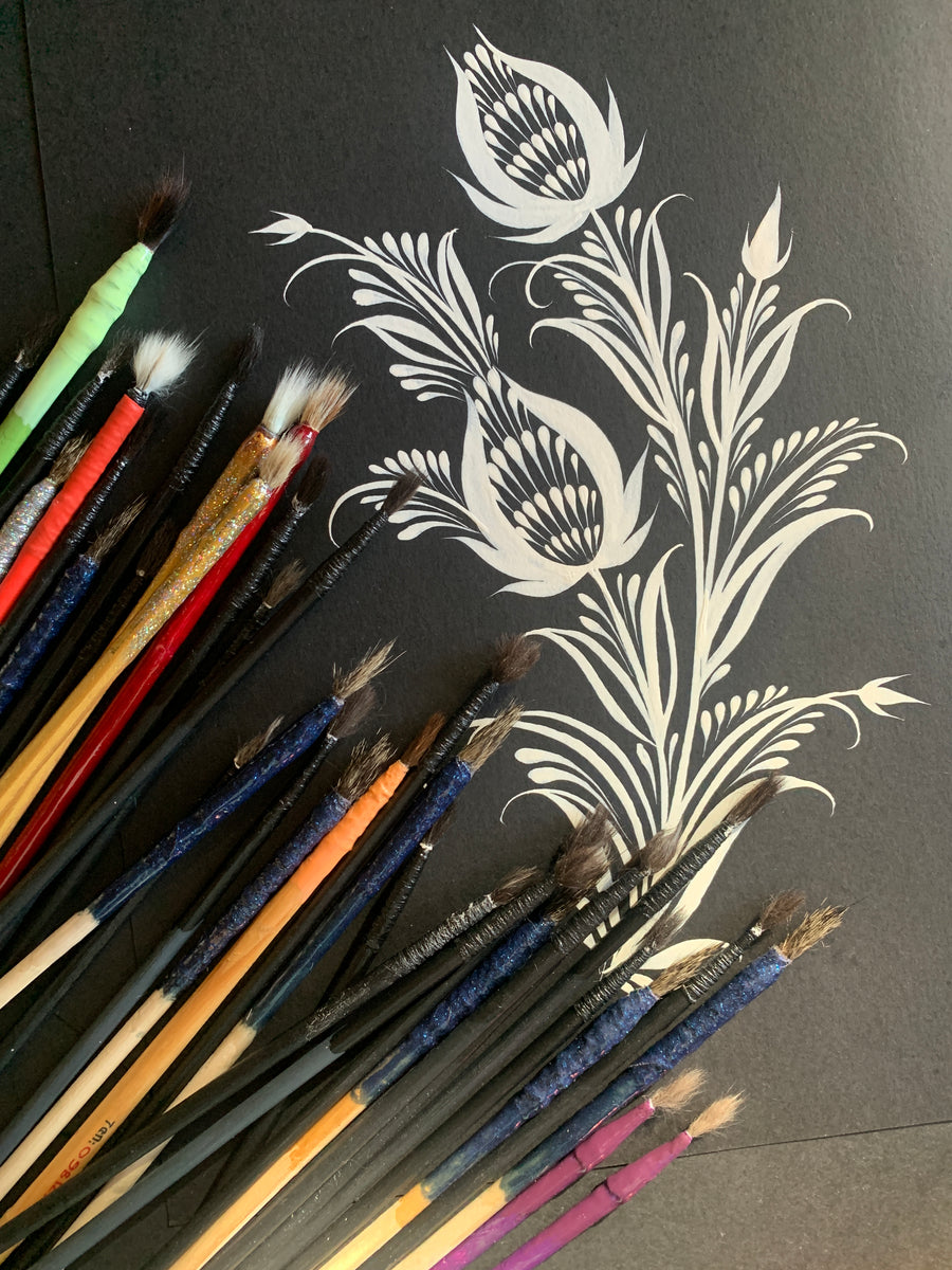 A unique paintbrush made from cat fur. Handmade. – Kateryna Kryvolap